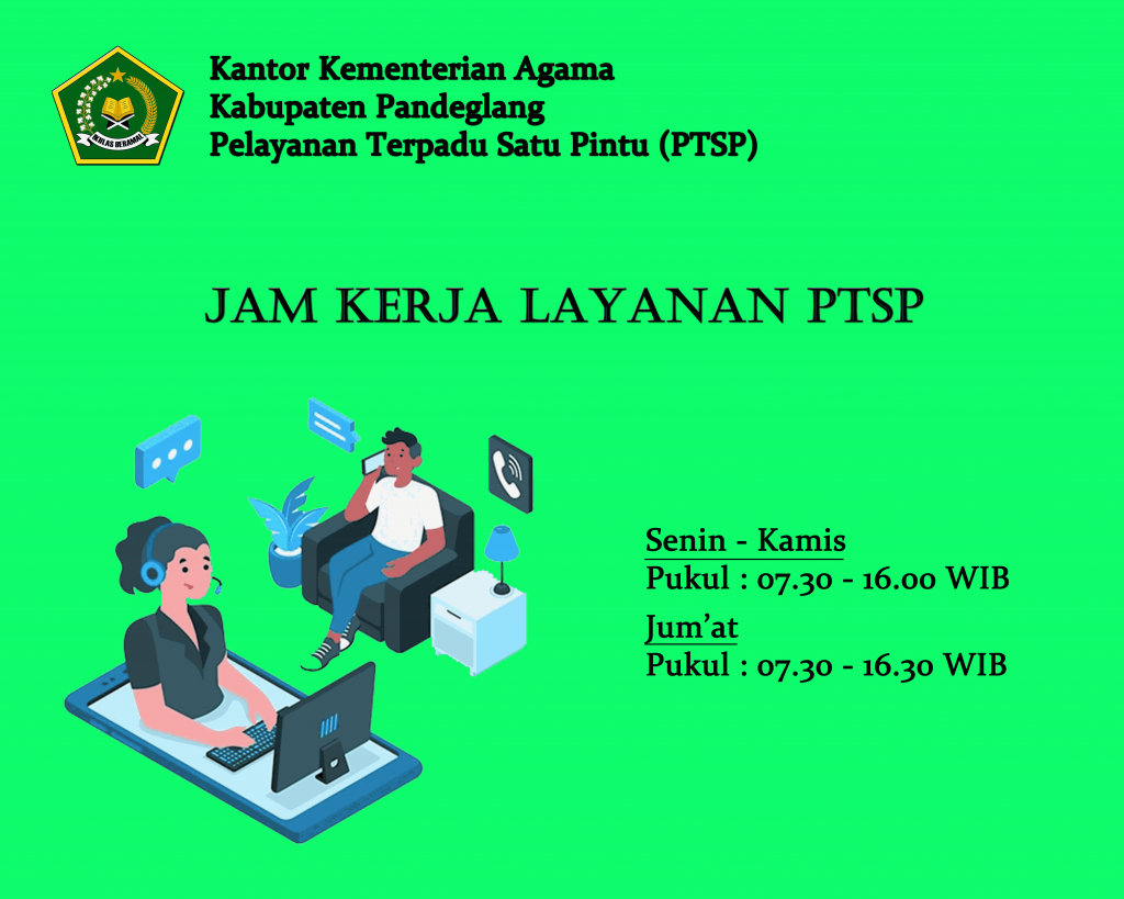 Jam Kerja Layanan PTSP | Website Kantor Kementerian Agama Kab. Pandeglang