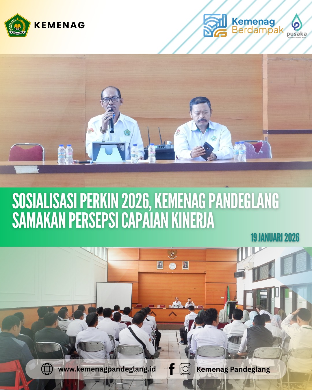 Sosialisasi Perjanjian Kinerja Tahun 2026, Kemenag Pandeglang Samakan ...